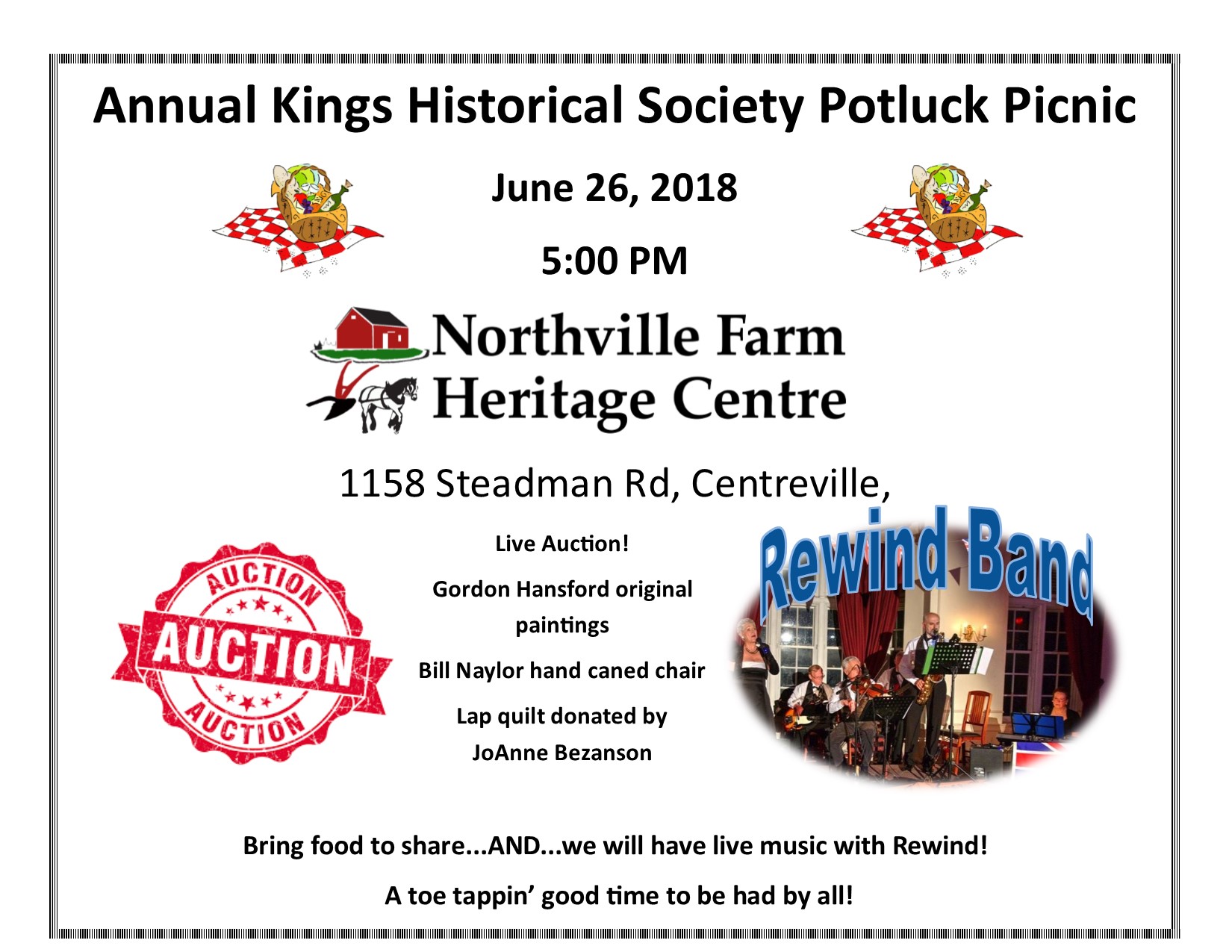 Annual Pot luck Picnic – Kings County Museum
