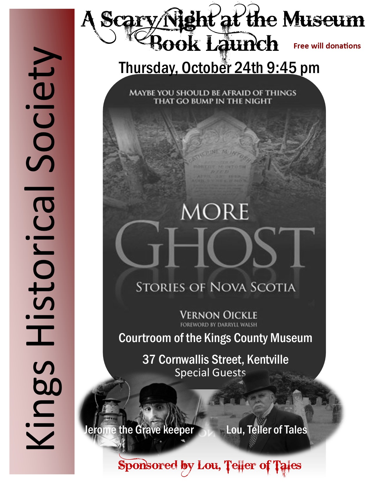 Book Launch: More Ghosts Stories of Nova Scotia – Kings County Museum