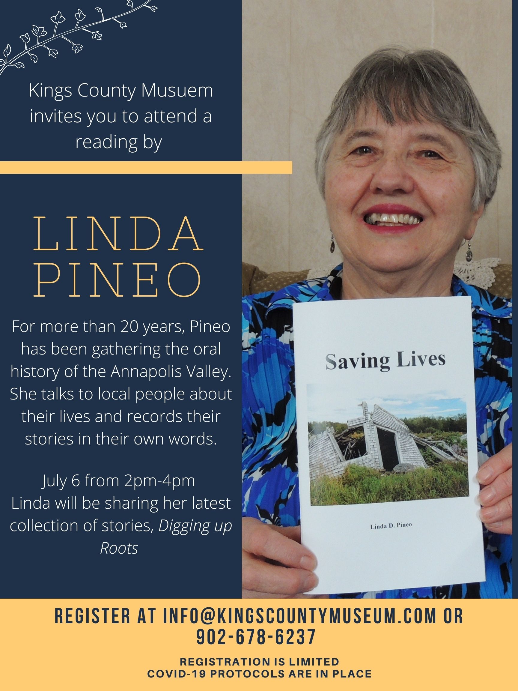 Author Reading: Linda Pineo – Kings County Museum